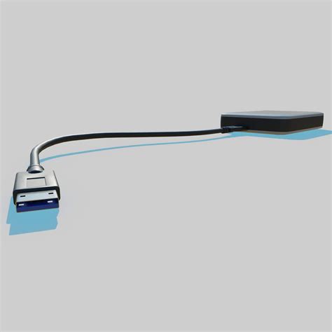 External Hard Drive With Cable D Model By Kambur