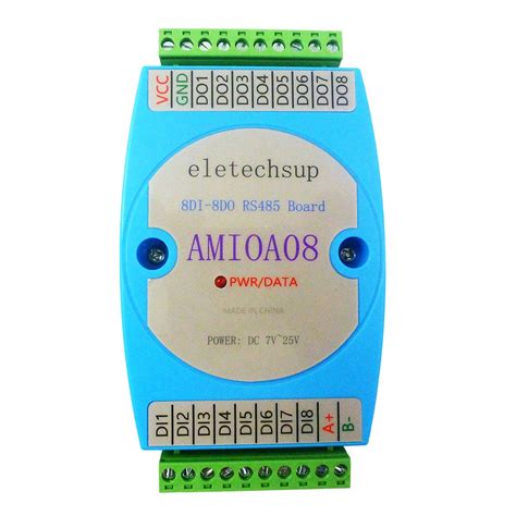 8di 8do digital input and output module optocoupler isolated rs485