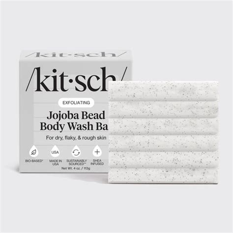 Jojoba Bead Exfoliating Body Wash Bar Kitsch