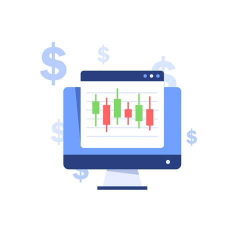 Stocks Market Graph Chart On Laptop Screen Technical Analysis Candlestick Chart Global Stock