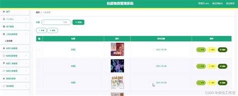 【计算机毕业设计】103抗疫物资管理系统 csdn博客