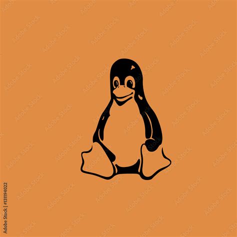 Penguin Icon Flat Design Stock Vektorgrafik Adobe Stock