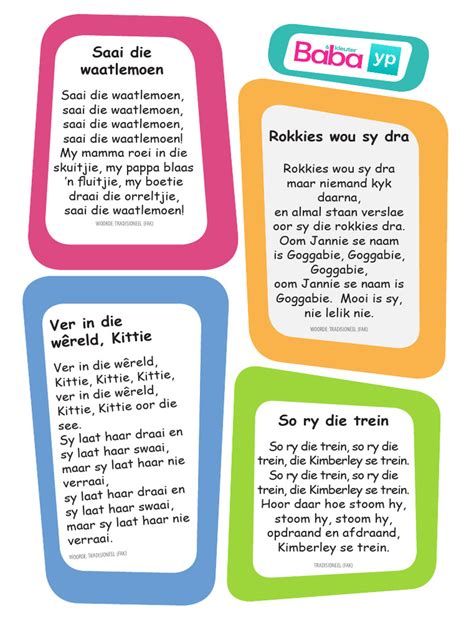 Liedjies As Rympies Pdf