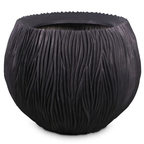Fleur Ami River Pflanzgefäß Ø 120 Cm Höhe 90 Cm Schwarz Vorher