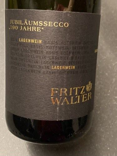Fritz Walter Jubiläumssecco 190 Jahre Vivino English