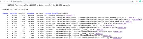 Using Cprofile To Get Some Useful Statistics For Python Tests
