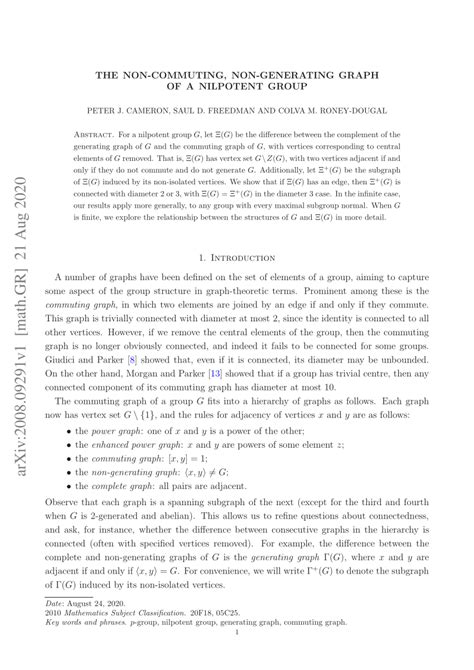 pdf the non commuting non generating graph of a nilpotent group