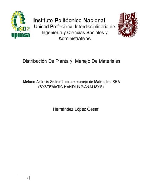 Systematic Handling Analisys Sha Pdf Movimiento Física Unidades De Medida