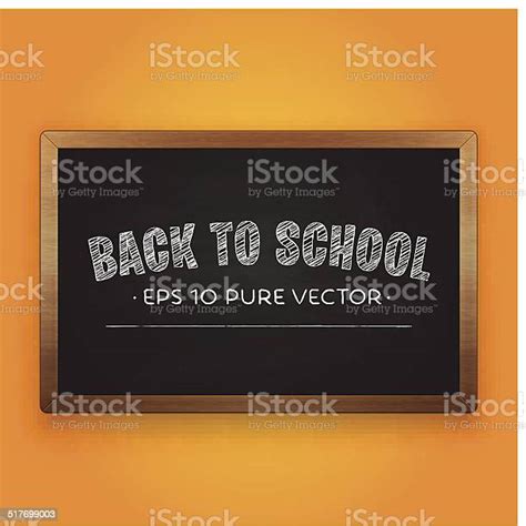 Retour À Lécole Sur Le Tableau Noir De Vecteur Réaliste Vecteurs Libres
