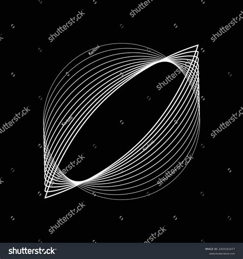 White Deformed Lines Circle Form Minimal Stock Vector Royalty Free 2202161677 Shutterstock