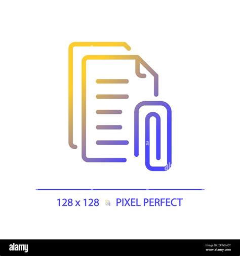 2d Attachment Thin Linear Gradient Icon Stock Vector Image And Art Alamy
