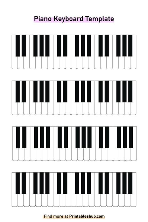 Piano Key Chart Printable Free Printable