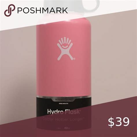 Light Pink Hydro Flask 40oz Wide Mouth Straw Lid Pink Hydro Flask