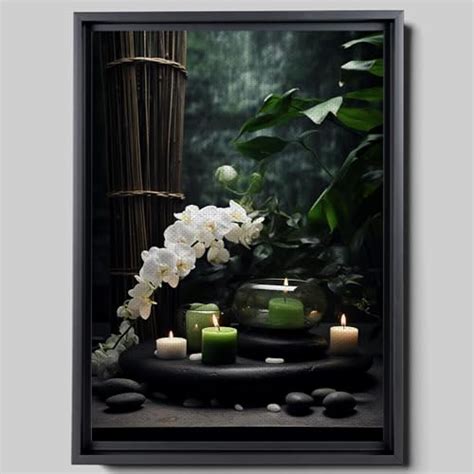 Modern Zen Giclee Canvas Print Spa Wall Art Spa Massage