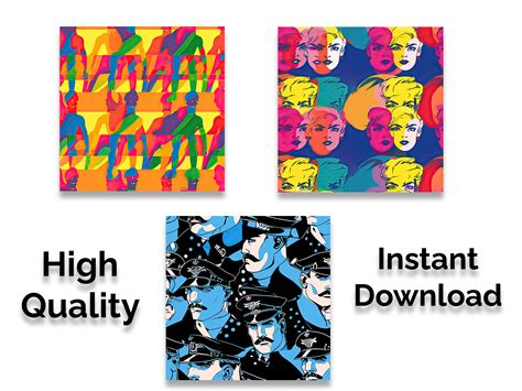 Pop Art Digital Seamless Pattern Pop Art Pattern Pop Art Digital