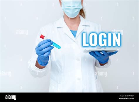 Sign Displaying Login Concept Meaning Entering Website Blog Using Username And Password