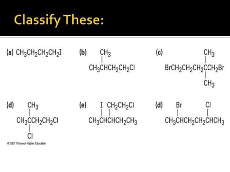 Classification And Nomenclature Of Organic Halides