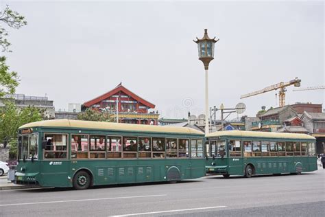 Calle Peatonal Histórica De Qianmen Al Sur De La Plaza De Tiananmen En