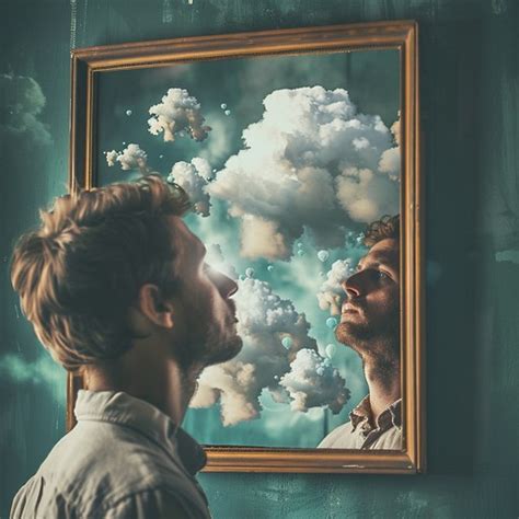 Free Surreal Mirror Reflection Image Surreal Reflection Clouds