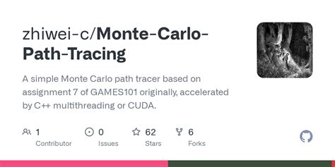 github zhiwei c monte carlo path tracing a simple monte carlo path tracer based on assignment