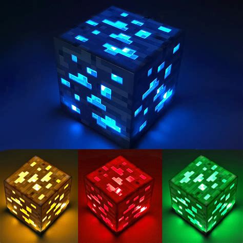 Rechargeable Ore Night Light Creative Minecraft Torch Game Lamp