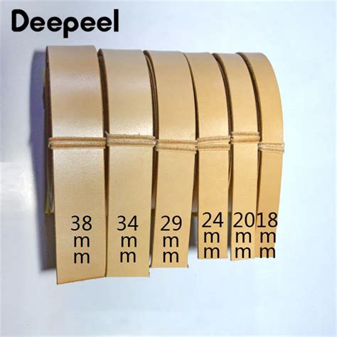 Deepeel 핀 버클 헤드가 있는 첫 번째 레이어 소가죽 벨트 Diy 수제 공예 액세서리 18mm 20mm 24mm 29mm 34mm 38mm 110 Cm