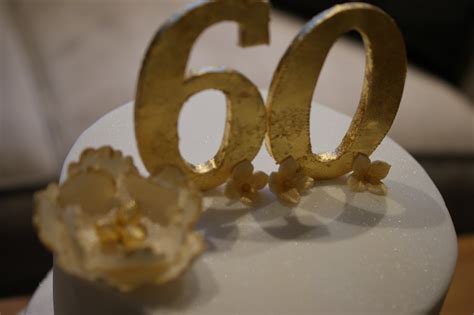 Gold Leaf 60th Birthday Cake Bakealous
