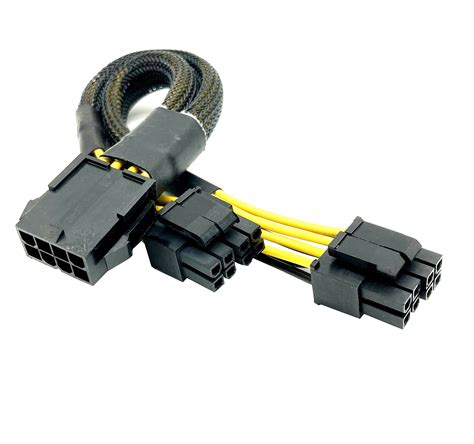Electronikz - ATX 8 pin Female to Dual 8 (4+4) pin Male EPS 12V ...