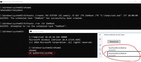 Command Prompt With System Rights Using Schtasks Ncat And Metame By