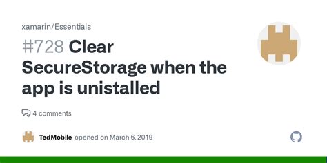 clear securestorage when the app is unistalled · issue 728 · xamarin