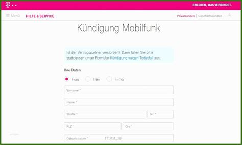 015 Telekom Dsl Kündigung Vorlage T Mobile Vertrag Kündigen So Klappt S