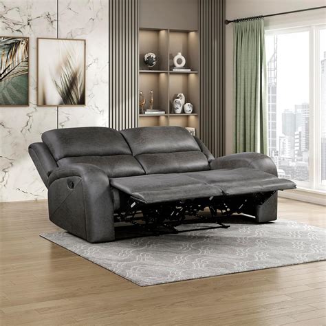 Lexicon 615 Double Recliner Couch Wall Hugger Sofa