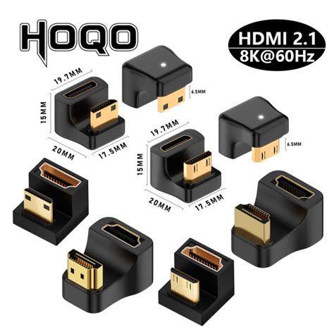 360 Degree Mini Hdmi U Shaped Adapter 180 Mini Hdmi Male To Hdmi Female