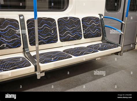 Metro Empty Seats Ride Stock Photo Alamy