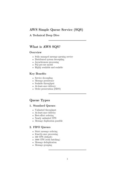 Aws Sqs Pdf Scalability Computer Network