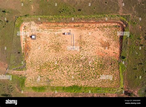 Aerial Of Santos Glng Coal Seam Gas Wells North Of Wallumbilla A Rural