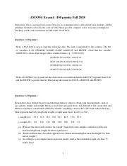 AMS394 Midterm4 Fall 2018 Pdf AMS394 Exam4 100 Points Fall 2018 Instruction This Is An Open