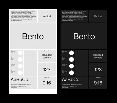 Bento Style Presentation Grid System For Adobe Indesign Portrait Light And Dark Layout