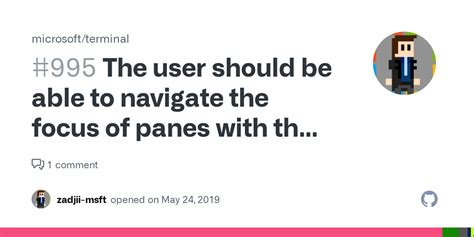 The User Should Be Able To Navigate The Focus Of Panes With The Keyboard · Issue 995