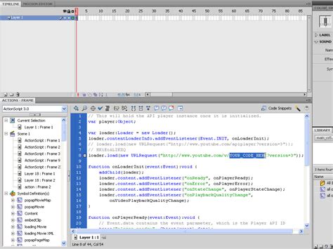 Xml Flash How To Embed Youtube Video Into The Template Template