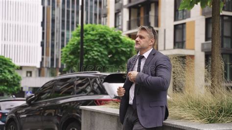 Adult Man Reading Message On The Mobile Phone Outdoors Real Time Concept Stock Video Video Of