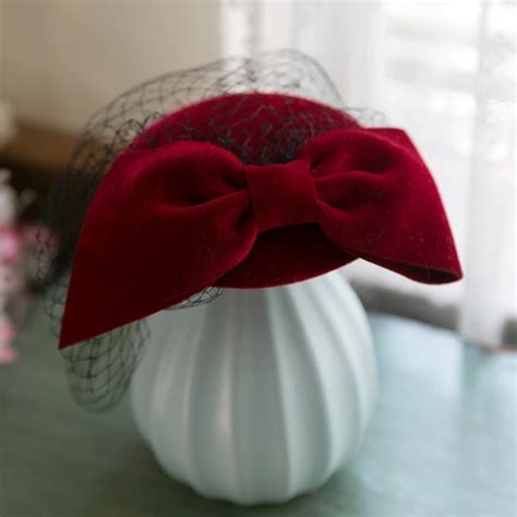 Bow Veils Fedora Hat Womens Hats Female French Win Grandado