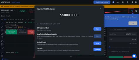 How To Access Mock Trading For Phemex Contracts Phemex