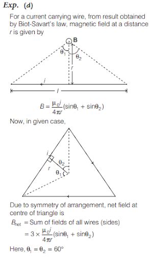 The Magnitude Of The Magnetic Field At The Centre Of An Equilateral Trian