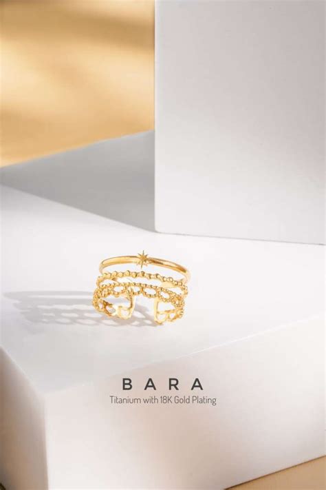 Jual Dear Me Jewelry Bara Ring Titanium With 18k Gold Plating Di