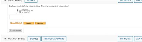 Solved Evaluate The Indefinite Integral Use C For The Chegg