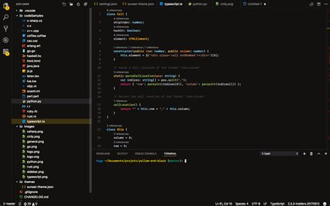 Github Swiiip Sunset Theme Vscode Black And Yellow Theme For Vscode