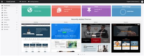 interface overview website builder tutorial fastcomet