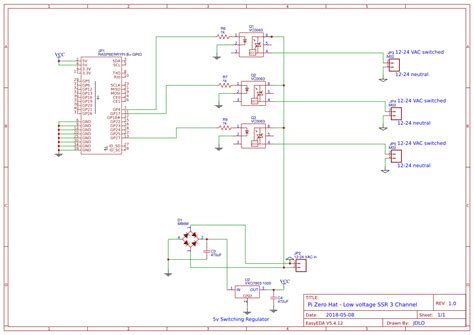 Raspberry Pi Zero Low Voltage AC HAT EasyEDA Open Source Hardware Lab
