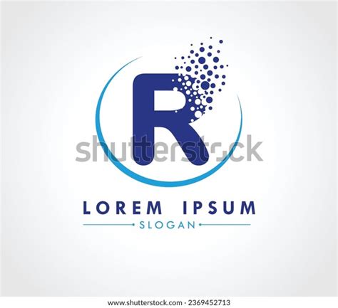 R Logo Design Dispersing Effect Isolated Stock Vector Royalty Free Shutterstock